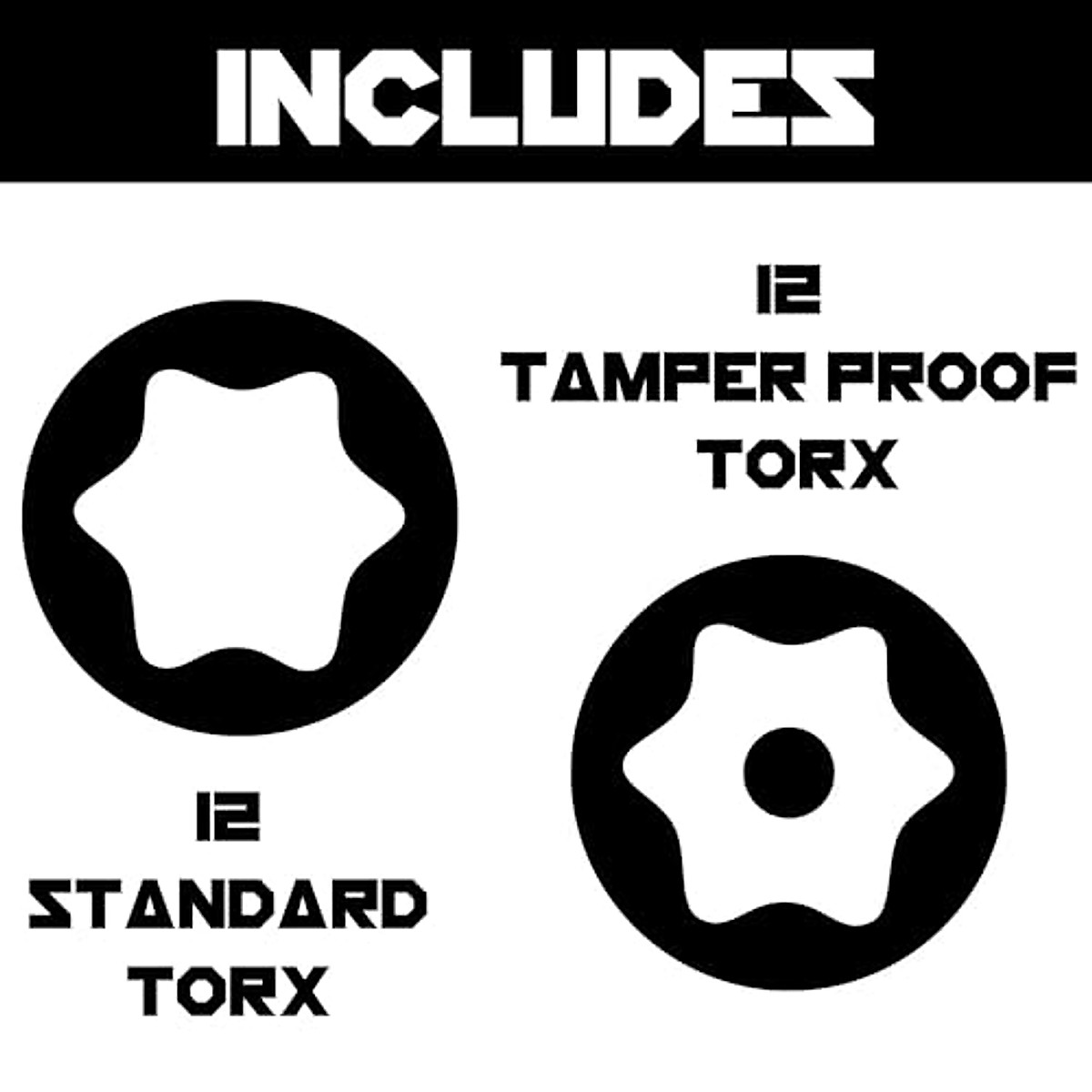 Owl Tools Torx Bit Set (24 Pack in Standard Torx Star Bits & Security/Tamper Proof) Sizes - T6 - T50 - Hex Shank Bit with Magnetic Tips - Hardened CRM Steel Alloy - 2.3" Long