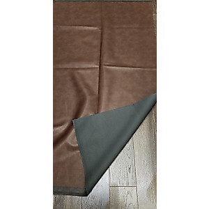 NAT Leathers | Pebblegrain Vegan Leather PU (Peta Approved Vegan) | 1 Yard (36 inch x 54 inch) Cut by Yard | Synthetic Pleather 0.9 mm Upholstery | 36"x54" (Cacao Brown)