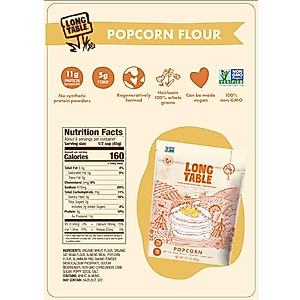 LONG TABLE Popcorn Pancake and Waffle Mix | Shark Tank's Favorite | High Protein, Fiber-Rich, Heirloom Grains | 4-Pack"