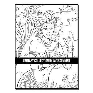 Fantasy Collection: An Adult Coloring Book with 100+ Incredible Coloring Pages of Mermaids, Fairies, Vampires, Dragons, and More!