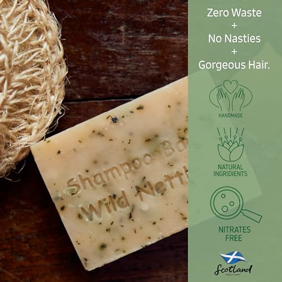 The Highland Soap Company Shampoo Bar, 5oz (Wild Nettle)