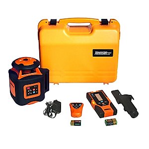 Johnson Level & Tool 40-6535 High Accuracy Dual Slope Rotary Laser Kit, Red, 1 Kit