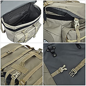 Lixada Bike Bag 50L Bike Pannier Bag Waterproof Bike Saddle Bag Large Capacity Bicycle Trunk Bag Extensible Bicycle Rear Seat Bag for Width Less Than 7in Bike Rack