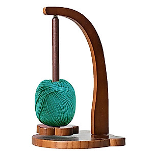 Wood Yarn Holder for Knitting and Crocheting | Magnetic Yarn Ball Holder with Anti-Slip Pads,Yarn Holder Spinner for Crafts,Wooden Yarn Spinner for Crochet Well, Gifts for Knitting Lovers
