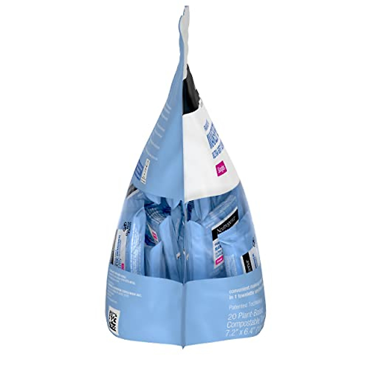 Neutrogena Fragrance-Free Makeup Remover Cleansing Towelette Singles, Individually-Wrapped Daily Face Wipes to Remove Dirt, Oil, Makeup & Waterproof Mascara for Travel & On-the-Go, 20 ct (Pack of 6)