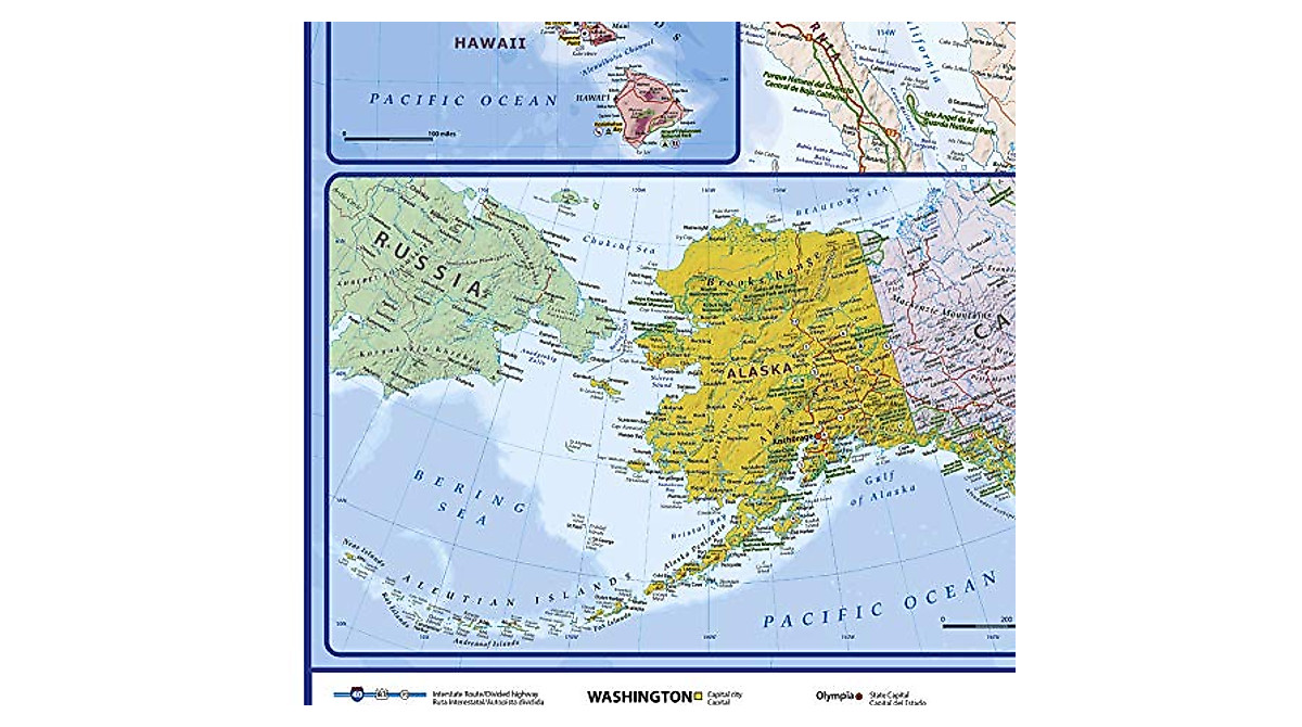 USA Map XXL Poster – Premium 55x39 Inch Wall Decoration