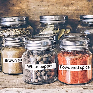 Phomemo D30 Label Maker Tape, Black on White Sticker Thermal Paper, Pre-Cut Self-Adhesive Label Tapes, 14 x 30mm /0.55 x 1.1 Inch (1/2" x 1 1/8") 210 Tapes/Roll, 3-Roll