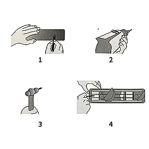 L-KEE Mop Rack Wall Mount, Mop Holder Organizer with 4 Racks 5 Hooks, Aluminum Alloy Broom Holder, Multifunctional Mop Rack for Cleaning Tool in Storage Garage Home Garden Office