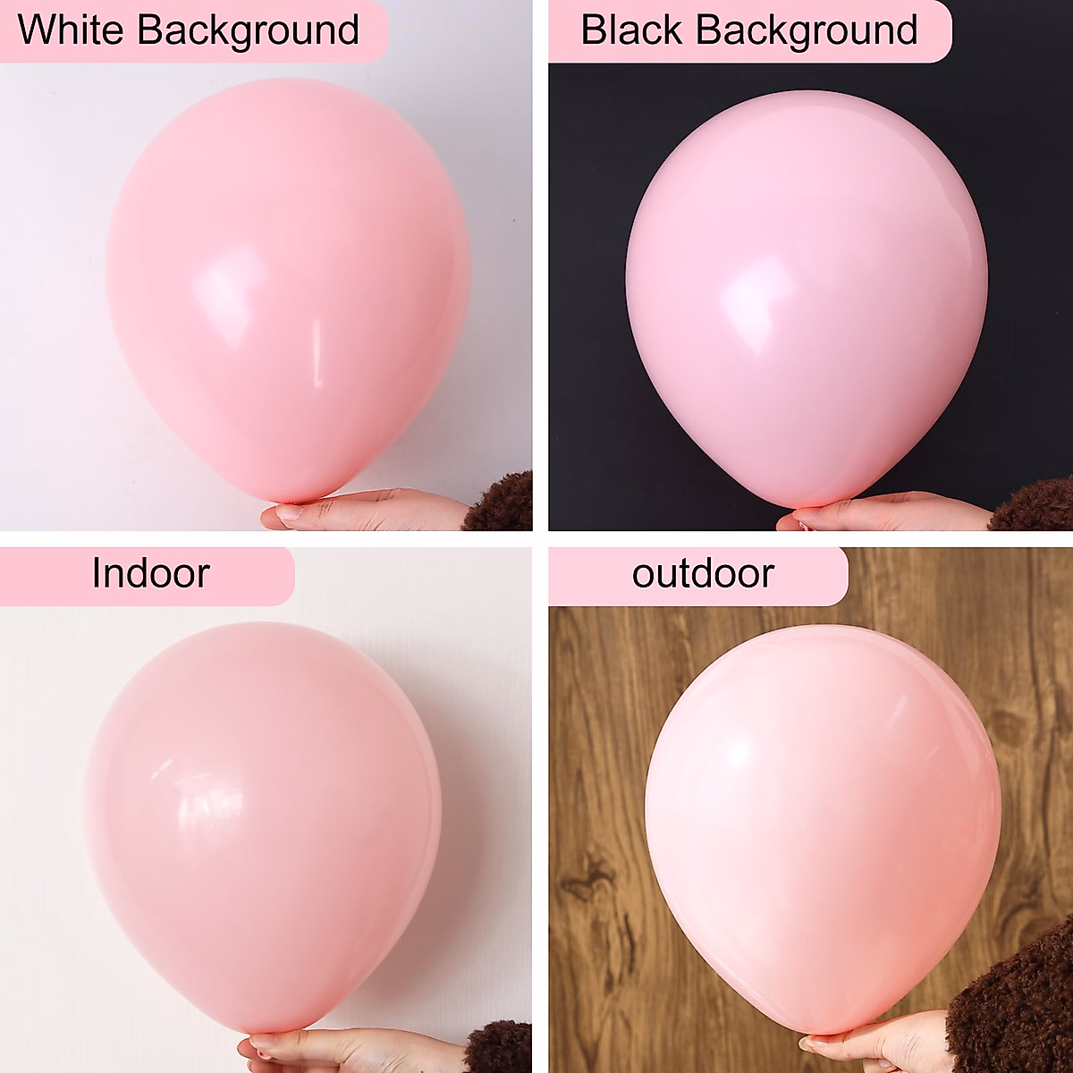 RUBFAC Pink Balloons 129pcs Light Pastel Pink Balloon Different Sizes 18 12 10 5 Inch for Garland Arch Birthday Party Baby Shower Gender Reveal Wedding Anniversary Easter Decoration