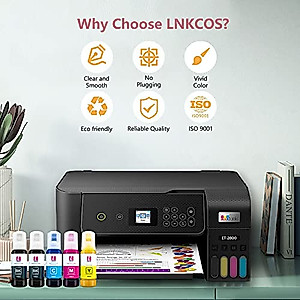 LNKCOS 500ML Sublimation Ink for Epson EcoTank ET-2400 ET-2800 ET-2803 ET-2720 ET-2750 ET-2760 ET-2850 ET-3710 ET-3830 ET-3850 ET-4700 ET-2820 ET-4800 ET-4850 ET-15000 F170 (ICC-Free/Syringe-Free)