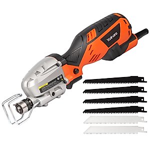 Yunirvana 5.0 Amp Variable-Speed Corded Reciprocating Saw - 3000spm for Versatile Cutting, 1/2" Stroke Length, Up to 4-1/2" Cutting Capacity for Wood and Metal