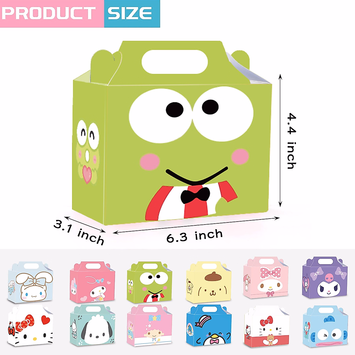 24Pack Party Gift Boxes Party Favors/Candy Boxes, Tote Boxes, Gift Boxes for Kids Paper Favor Packs Adults Birthday Party Decora- 12 Pattern