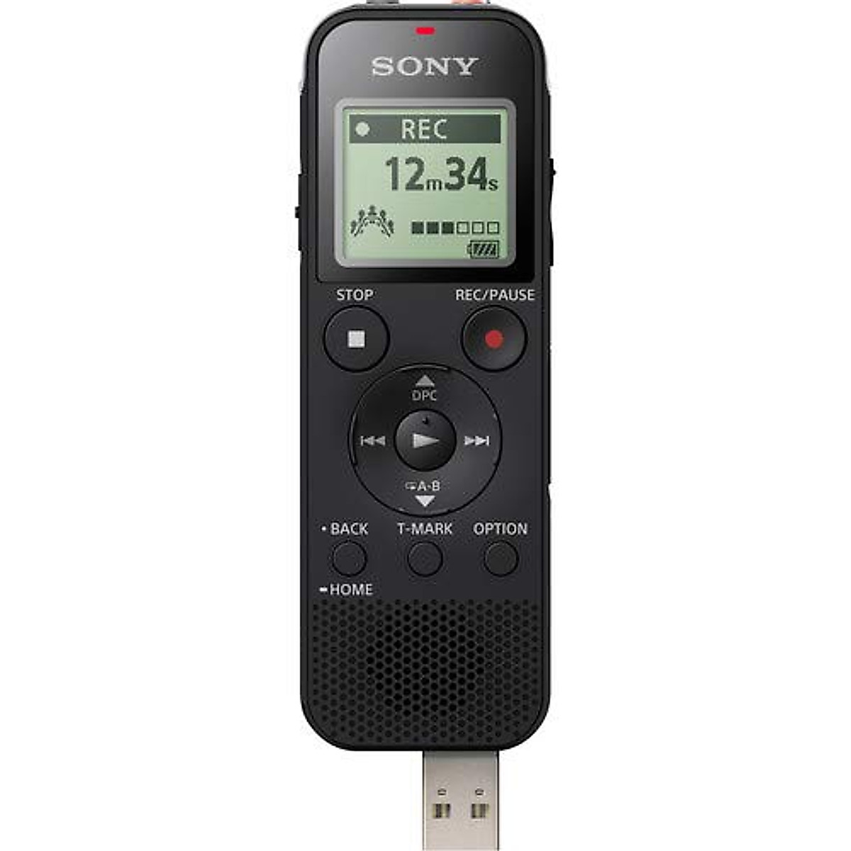 Sony Voice Recorder ICD-PX Series with Built-in Mic and USB, microSD Card Slot Up to 32 GB to Expand Memory, Adjustable Microphone Range, Includes A NeeGo Lavalier Lapel Mic