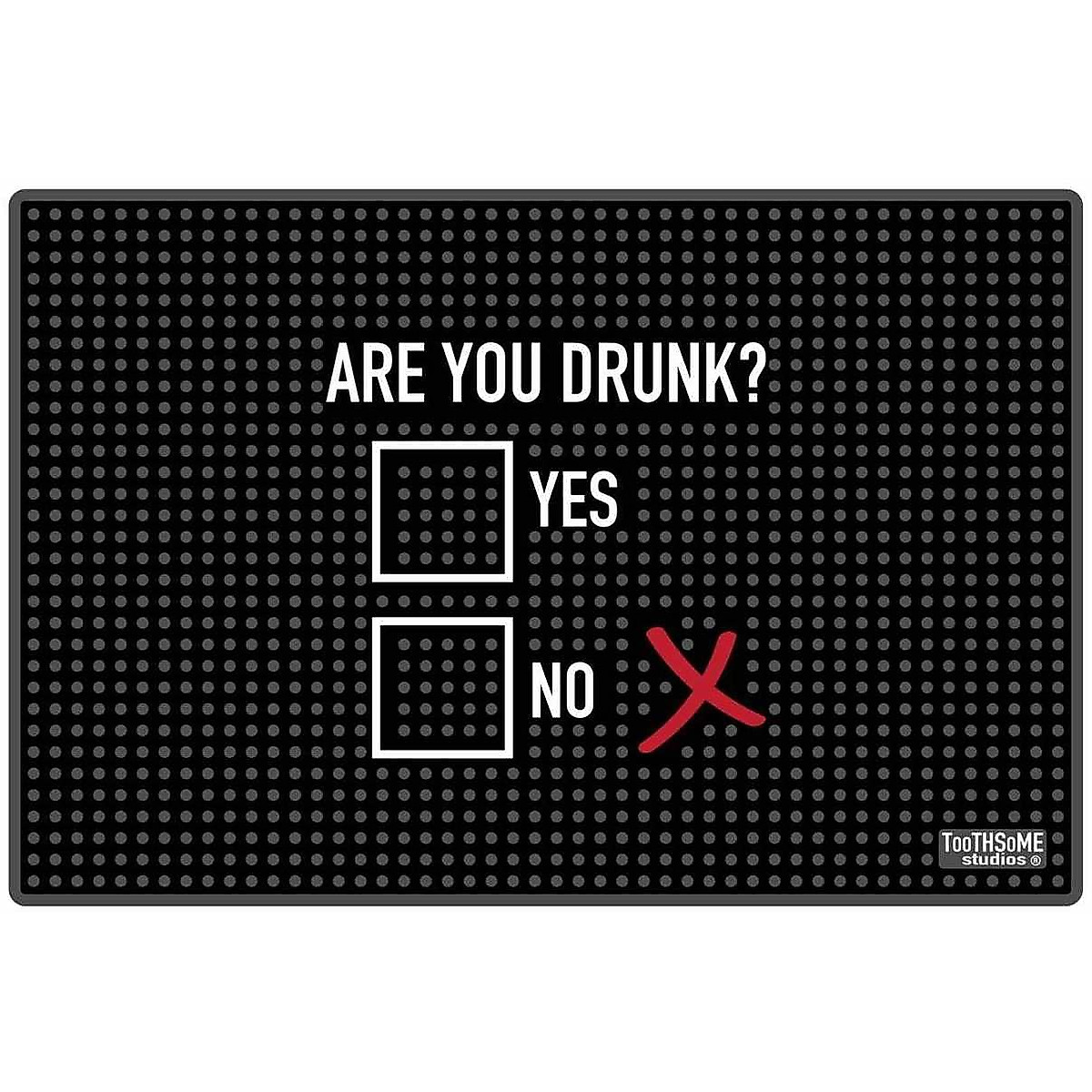 Are You Drunk? 17.7" x 11.8" Funny Bar Spill Mat Rail Countertop Accessory Home Pub Decor Slip Resistant Durable Thick Bar Covering For Craft Brewery Kitchen Cafe and Restaurant Decor