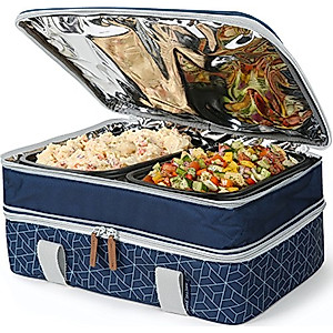 Arctic Zone Hot/Cold Insulated Food and Casserole Carrier, Large, Navy