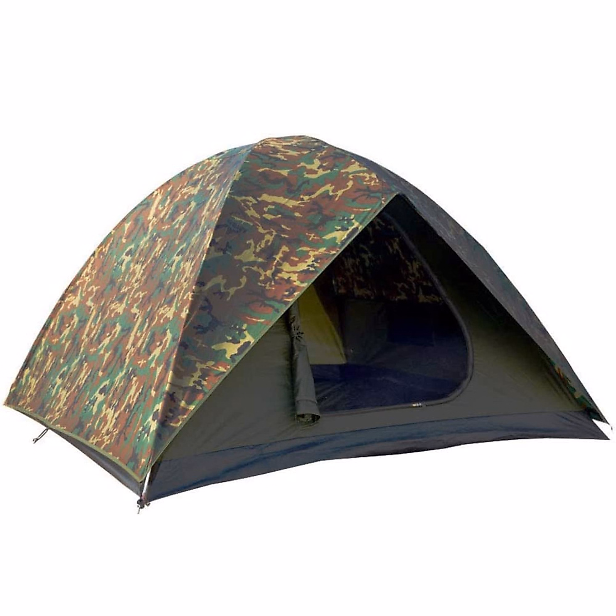 NTK Hunter GT 8 Person Tent | 10x12 Ft Outdoor Dome Woodland Camo Camping Tent | 100% Waterproof 2500mm, Easy Assembly, Durable Fabric Full Coverage Rainfly - Micro Mosquito Mesh
