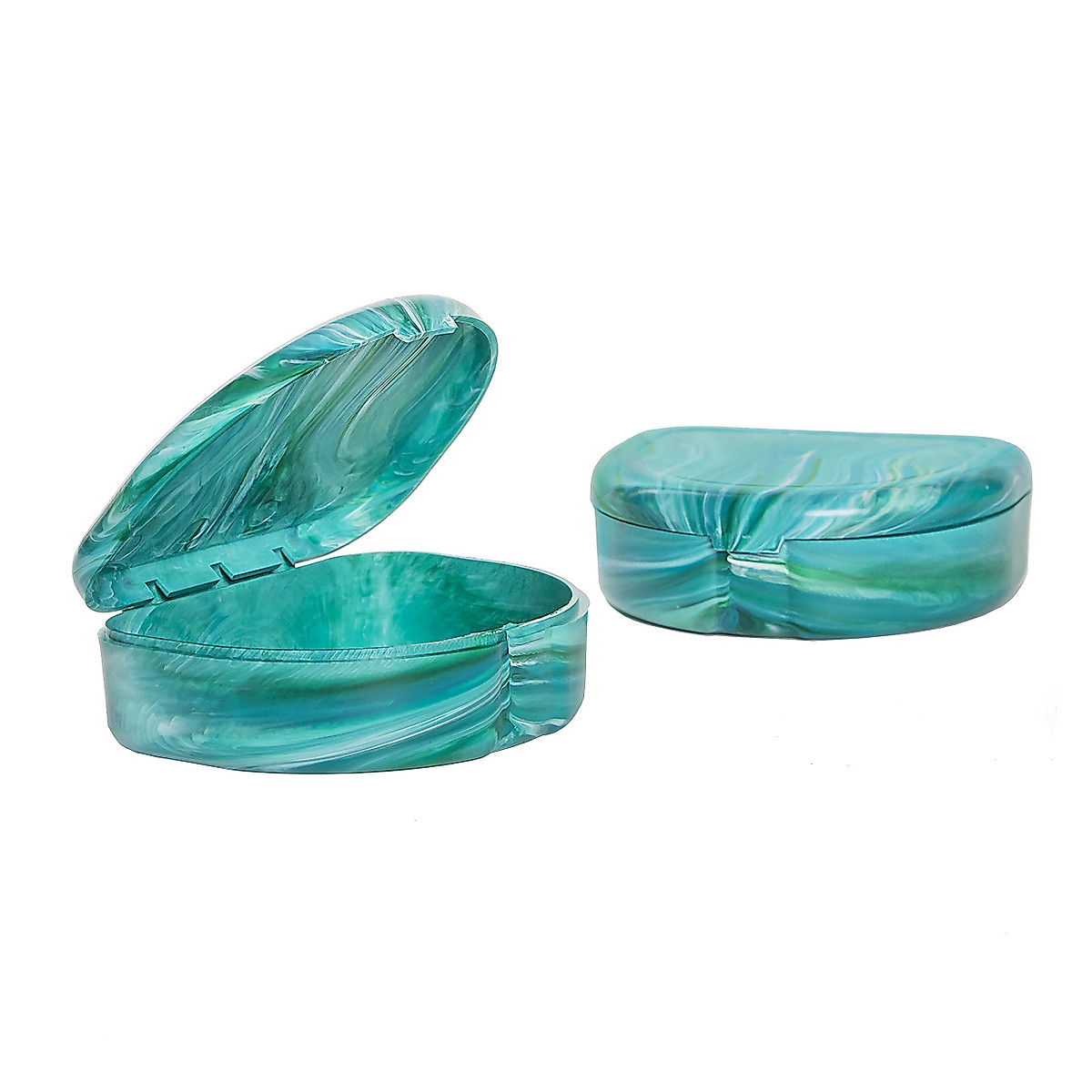 Blasting Health Marble Retainer Cases with Labels - Pack of 6 (colors may very)