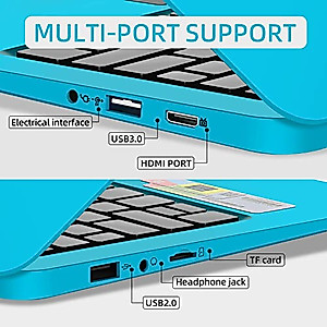 Monitech 10.1” Mini Laptop, 2GB RAM and 32GB SSD Netbook, Small Laptop with USB 3.0, Full HD IPS Display Pink Laptop Computer, Dual Core Lightweight Laptop, Ultra Thin Notebook Computer Windows 10