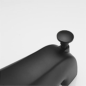 Weirun Bathroom Bathtub Water Outlet Bath Slip-On Diverter Tub Spout 4 Inches 1/2" Copper Pipe, Matte Black