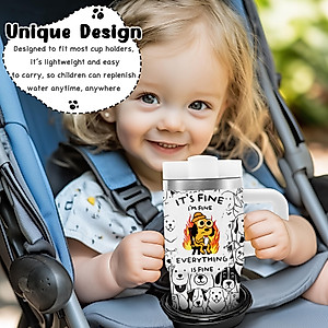 Funny Dog Gifts for Kids, Its Fine Dog Tumbler with Handle and Straw for Kids 14 oz, Black Dog Gifts for Toddlers, Birthday Gifts for Dog Lover Boys Girls, Everything Is Fine Dog Mug