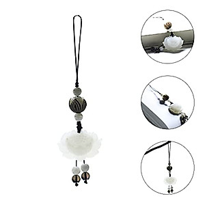 Hemobllo Jade Key Chains 2Pcs Hand- Woven Lotus Jade Key Rings Charms Decorative Keychains Phone Hanging Ornament for Kids Toy Home Decoration