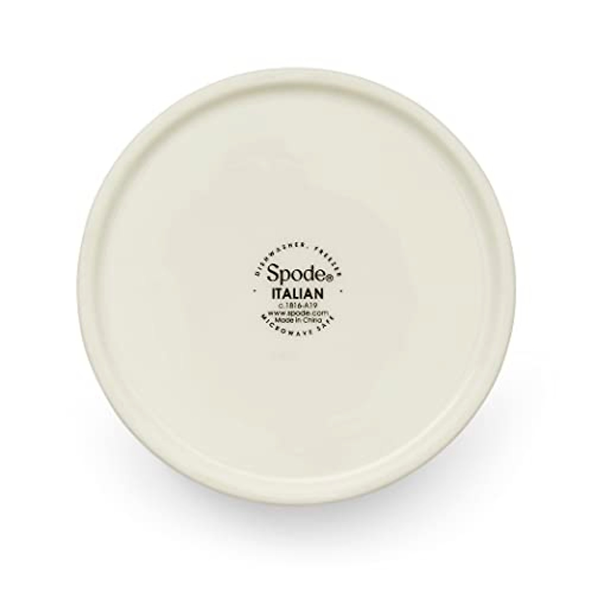 Spode Blue Italian Coasters for Drinks | Set of 4 | Ceramic Coasters and Holder | Tabletop Protection | Housewarming or Birthday Gift | Round (Blue/White)