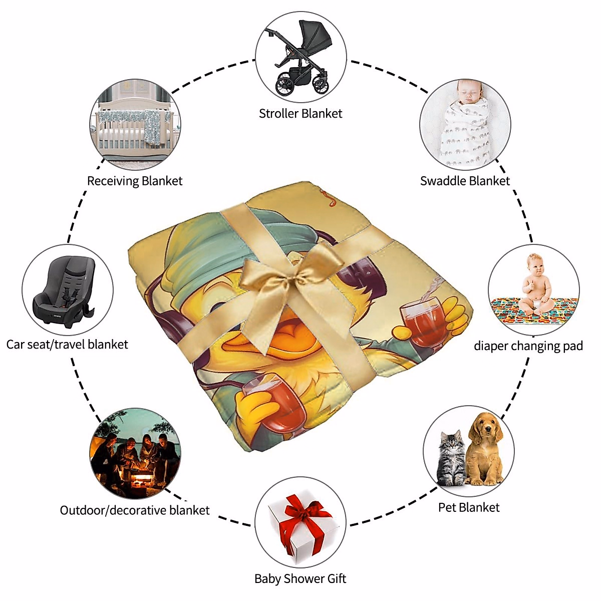 Rubber Duck Yellow Throw Blanket Super Soft Cozy Duck Blankets for Couch Bed Duck Gifts for Duck Lovers Duck Bathroom Decor Lightweight and Durable 40"x50"for Kids/Child