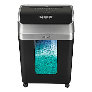 Ativa™ - Shredder - 14-Sheet Super Micro-Cut Shredder - 0.07" x 0.39" - Black/silver