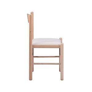 Linon Julian Wood Set of Two Side Dining Chairs in Natural Brown