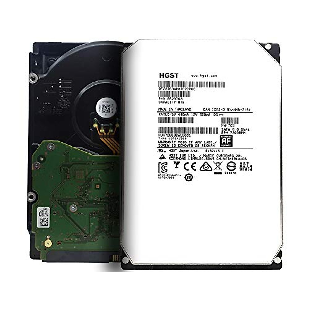 HGST Ultrastar He8 Helium (HUH728080ALE601) 8TB 7200RPM 128MB Cache SATA 6.0Gb/s 3.5in Enterprise Hard Drive - 5 Year Warranty (Renewed)