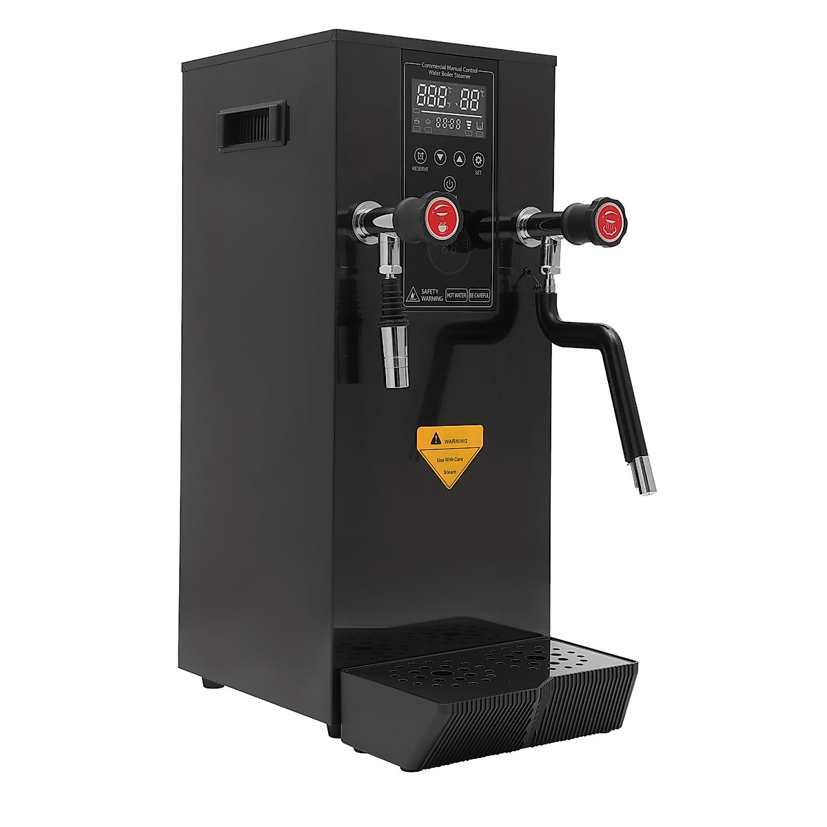 KOLHGNSE Commercial Steam Milk Frother Machine 12L Boiler, Electric Milk Foam Machine, Powerful Steam Output for Espresso Coffee Tea Coffee Shop Dessert Shop