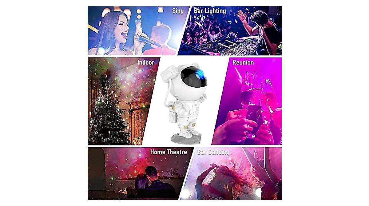 Space Buddy Astronaut Star Projector - Cosmic Galaxy Light for Relaxing ...