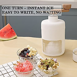Manual Shaver Ice Machine, Solucky Portable Ice Crusher And Snow Cone Machine For Home Use, Premium Shaved Ice Machine For Making Snow Cones, Includes Ice Crusher And Shaved Ice Molds