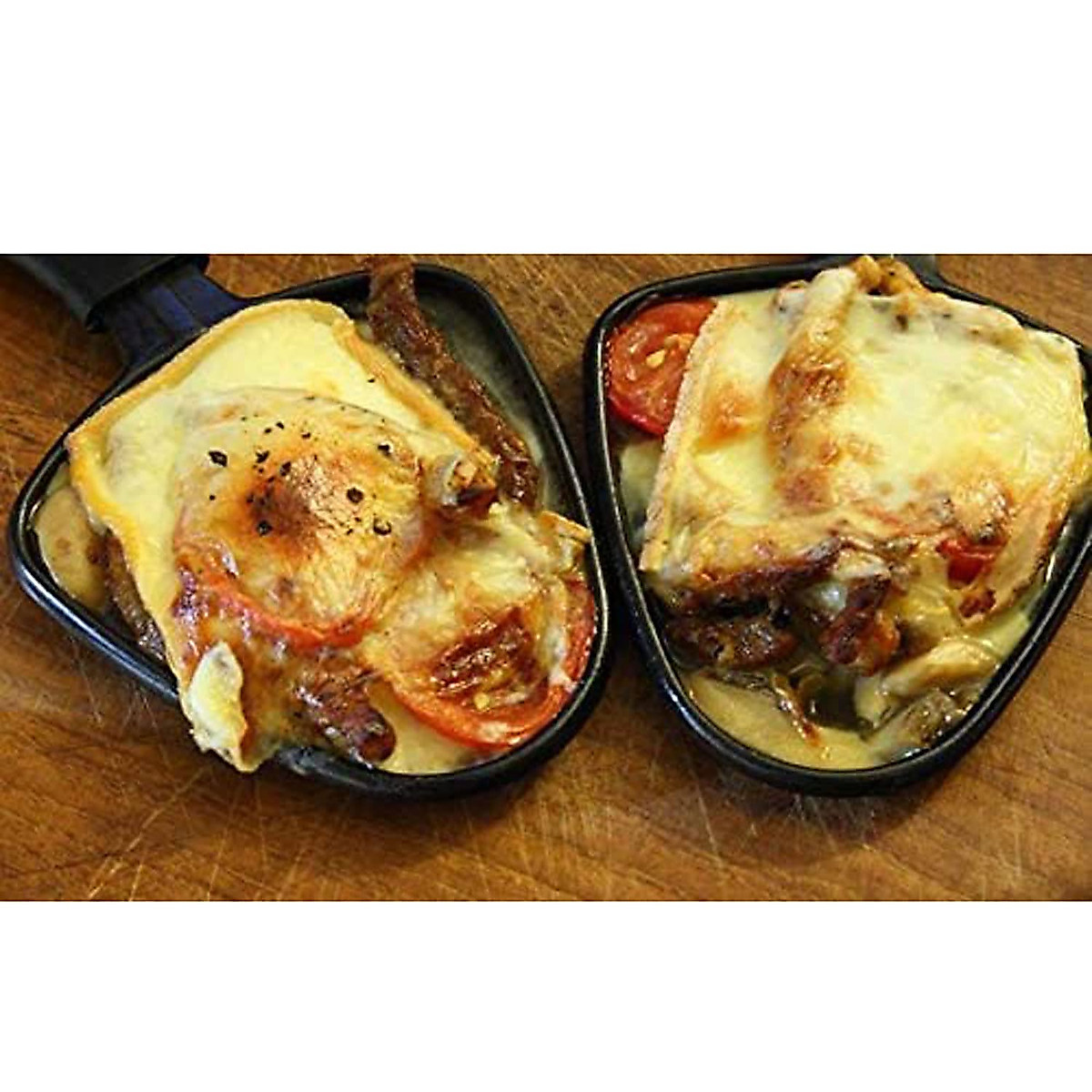 Kosmosta Non-Stick Coated Mini Grill Cheese Pan Melting Accessories for Raclettes Replacement trays Raclette Dishes Mini raclette pans, Triangle Shape(4PCS)