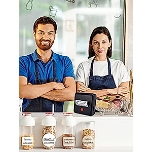 Memoqueen Thermal Label Maker, M200 Bluetooth Thermal Label Printer, 3 Inch Address Label Maker for Small Business, Home, Office, Barcode, Logo, Black