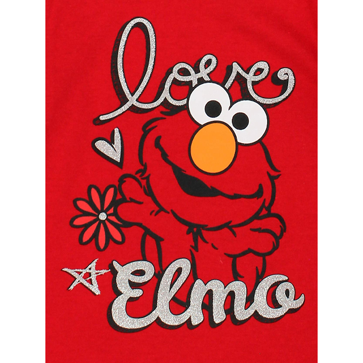 Sesame Street Elmo Girls Long Sleeve Shirt for Infant and Toddler Red