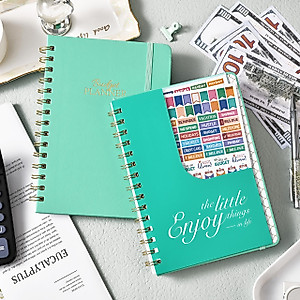 Budget Planner - Budget Book with Bill Organizer and Expense Tracker, 6.1" x 8.25", 12 Month Undated Finance Planner/Account Book to Take Control of Your Money, Start Anytime - Mint