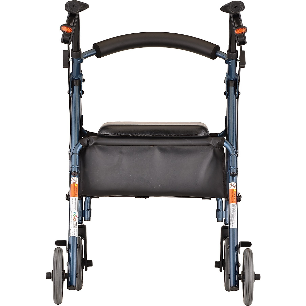 NOVA Medical Products GetGo Petite Rollator Walker for Height 4’0” - 5”4”, Blue, 1 Count