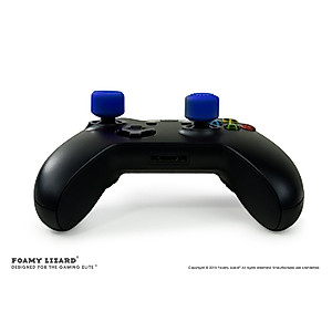 AceShot Thumb Grips (8pc) for Xbox One (Series X, S) & Steamdeck by Foamy Lizard – Sweat Free 100% Silicone Precision Raised Antislip Rubber Analog Stick Grips for Xbox One Controller (8 Grips) Blue
