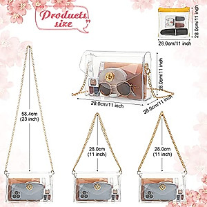 2 Pieces Clear Purse for Women Crossbody Clutch Bag Stadium See Through Cute Shoulder Handbag Sport Concert Party Present (Cute Style)