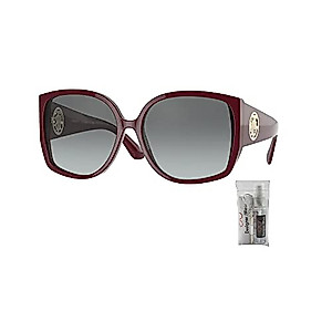 BURBERRY BE4290 340311 61MM Bordeaux/Grey Gradient Square Sunglasses for Women + BUNDLE With Designer iWear Complimentary Eyewear Kit