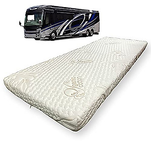 Foamma 5" x 28" x 75" Mattress for RV with Water Resistant Organic Cotton Cover, Firm High Density Foam, USA Made, CertiPUR-US Certified Foam