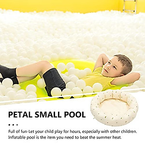 BESPORTBLE Inflatable Swimming Pools Flower Shaped Kiddie Pool Baby Bathtub Basin Summer Beach Party Decorations For Kids Toddler White