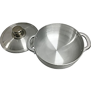 Wee's Beyond Heavy Gauge Caldero Dutch Oven with Aluminum Lid, 4.8 quart, Silver