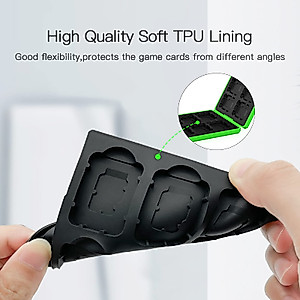 UFOPETIE 12 in 1 Games Card Case for Nintendo Switch Game Card,Compatible with Nintendo Switch Case Mario Theme,Game Case for Mario Cards,for Mario Switch Accessories-Mario Green L-Thumb Grip 2PCS