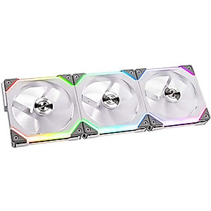 Lian Li UNI FAN SL120 3 Pack White - with Controller (ARGB 120mm LED PWM Daisy-Chain)