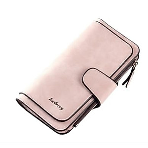 GXF-BAELLERRY Women's Wallet, Long Wallet Card Package, Long Buckle with Zipper Multi-Color Card Position Purse Mobile Phone Bag Clutch Bag (Color : Pink)