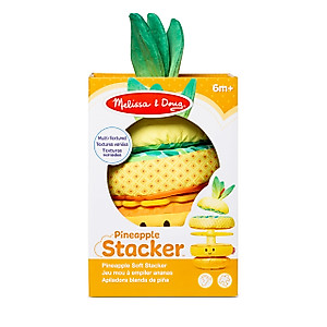 Melissa & Doug Multi-Sensory Pineapple Soft Stacker Infant Toy - Stacking Toys For Babies, Pineapple Stacking Toy For Infants