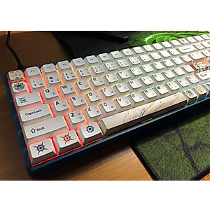 XDA PBT Keycaps White Keycap Black Characters Mechanical Keyboard 2.25 Enter 6.25U Spacebar Thermal Sublimation Keycaps