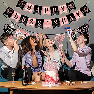 Happy Boss’s Day Banner Party Decorations Supplies - International Boss Day Hanging Banner Number 1 Boss Decoration Banner Best Boss Ever Party Decor